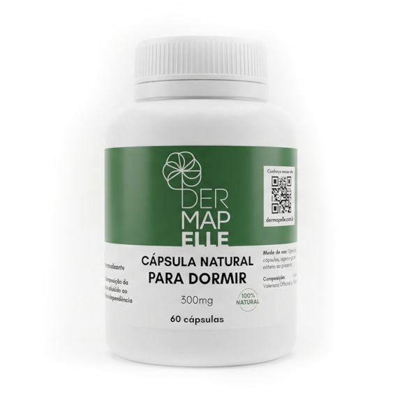 Cápsula Natural para Dormir 300mg 60 Cápsulas - Dermapelle