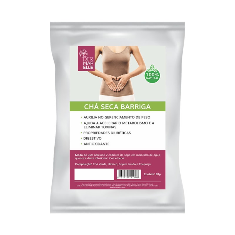 Chá Seca Barriga 80g - Chá Emagrecedor | Dermapelle