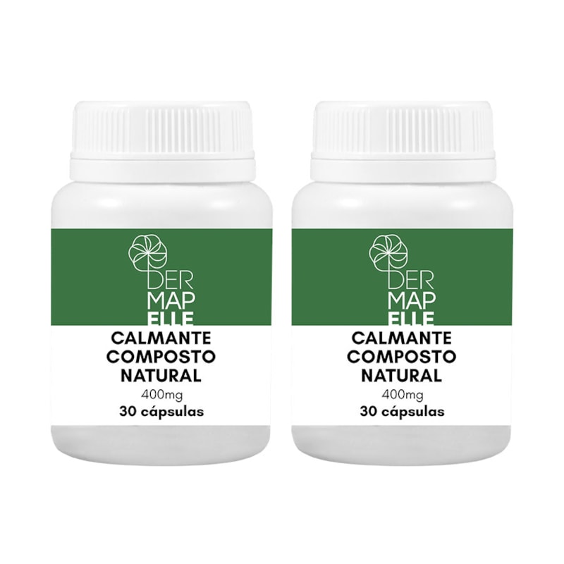 Combo Calmante Composto Natural 400mg 30Cáps. 2Uni. | Dermapelle