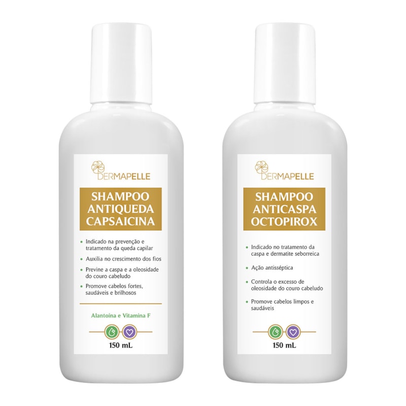 Combo Octopirox e Shampoo Antiqueda Capsaicina | Dermapelle