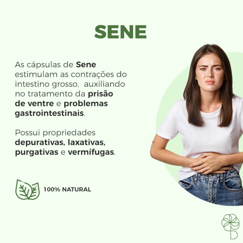 Cápsulas de Sene 200mg 60 Cáps - Laxante natural | Dermapelle