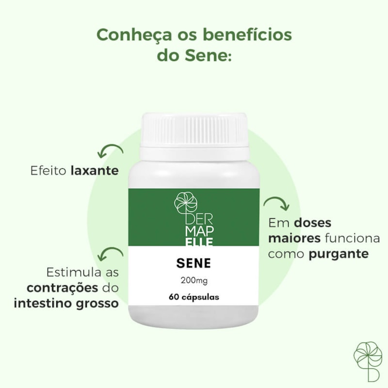 Cápsulas de Sene 200mg 60 Cáps - Laxante natural | Dermapelle