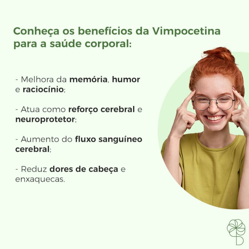 Vimpocetina 5mg 60 cápsulas - Metabolismo cerebral | Dermapelle